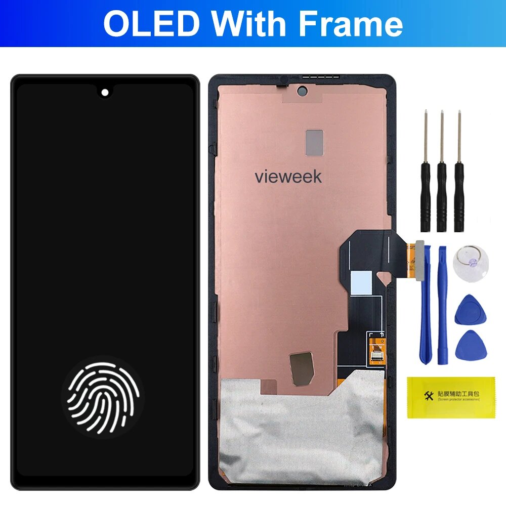 OLED Pixel6A Экран в сборе с рамкой для Google Pixel 6A GX7AS GB62Z G1AZG GB17L Замена сенсорной панели ЖК-дисплея