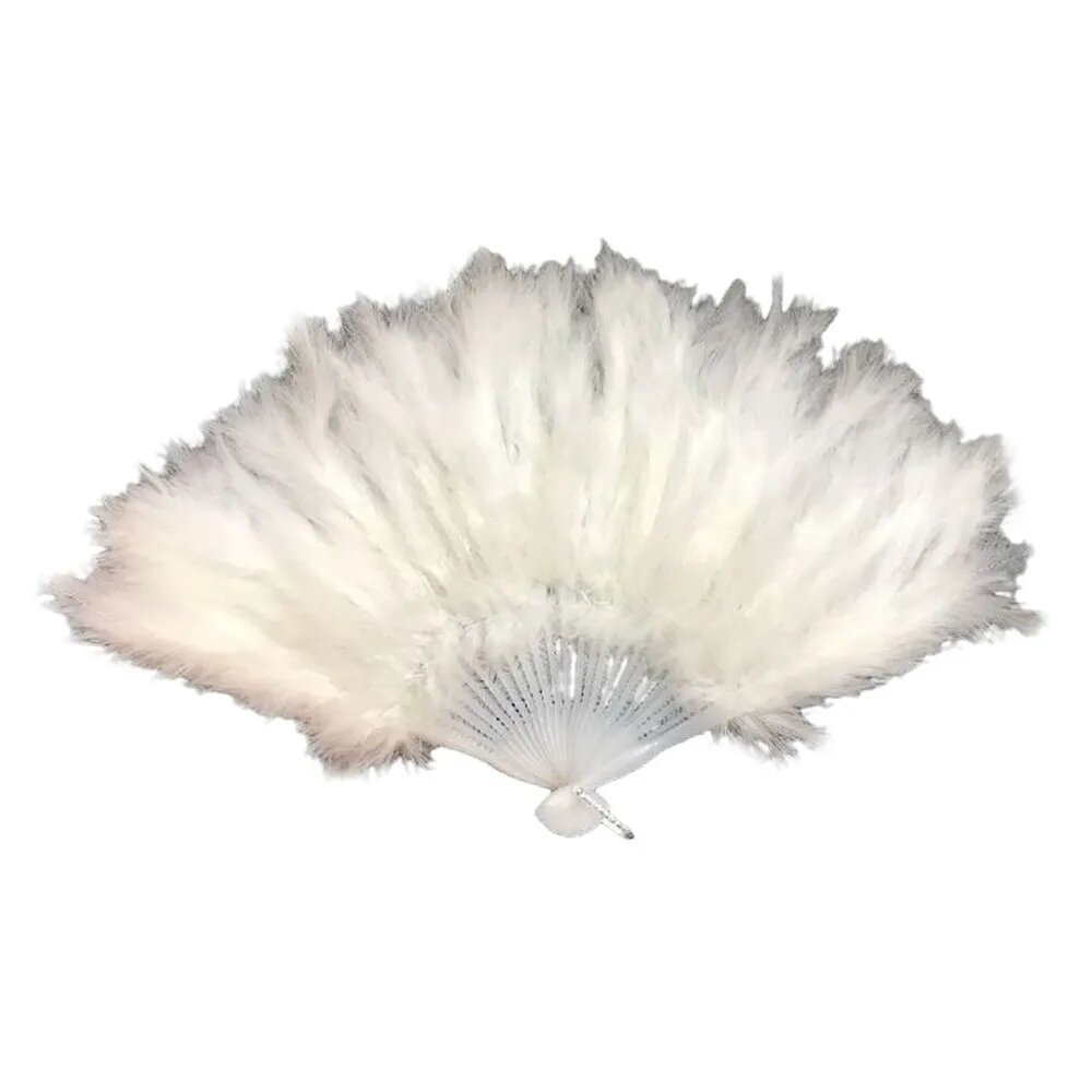 (1 шт.) Веер из перьев-белый-20 штук