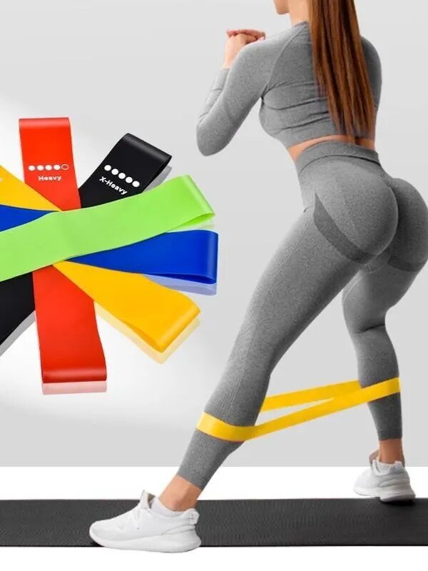 Латексная лента сопротивления, эластичная лента для гимнастики, фитнеса, йоги, тренировок