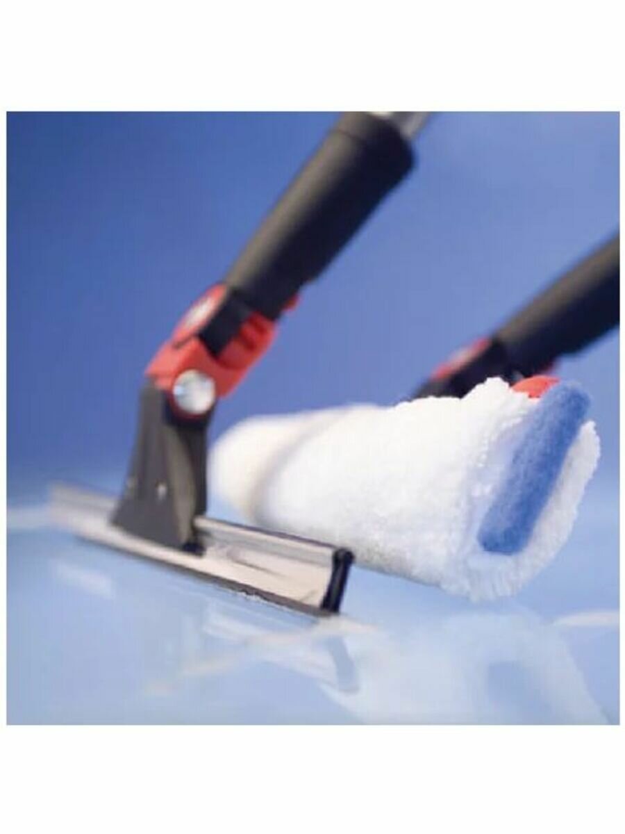 Щетка для мытья окон Vileda Professional Эволюшн шубка из микрофибры, ширина 35 см черенок-ручка 602105, 602099