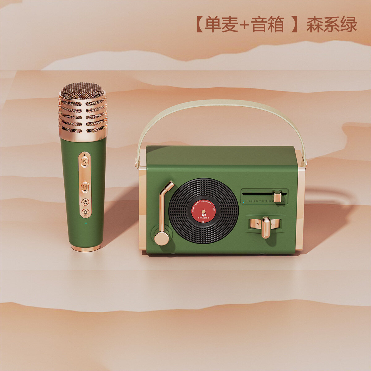 Винтажный домашний микрофон для караоке, маленький динамик, уличный домашний сабвуфер, беспроводная Bluetooth-колонка