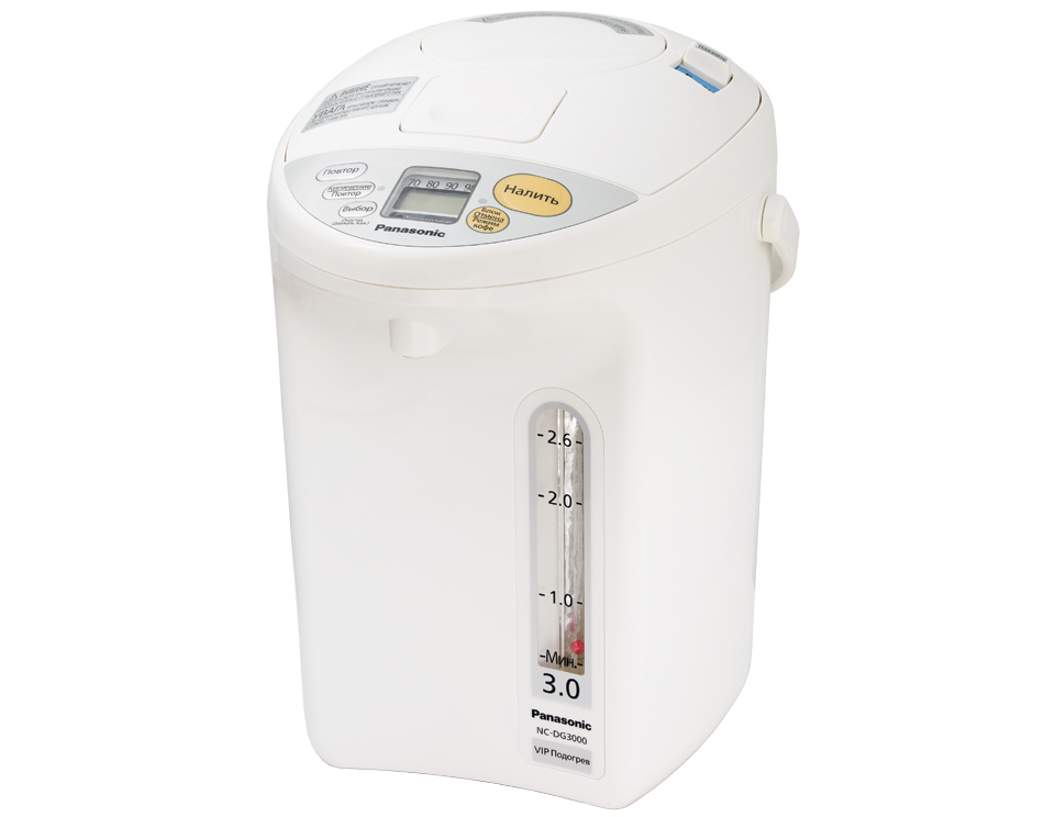 Термопот Panasonic NC-DG3000, 16-700Вт, 3л, 70 / 80 / 90 / 98°C, белый