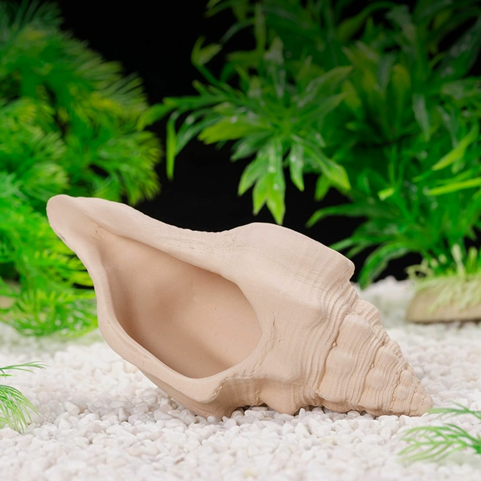 Керамический декор для аквариума: домик-убежище для рыб и креветок в виде ракушки и гриба