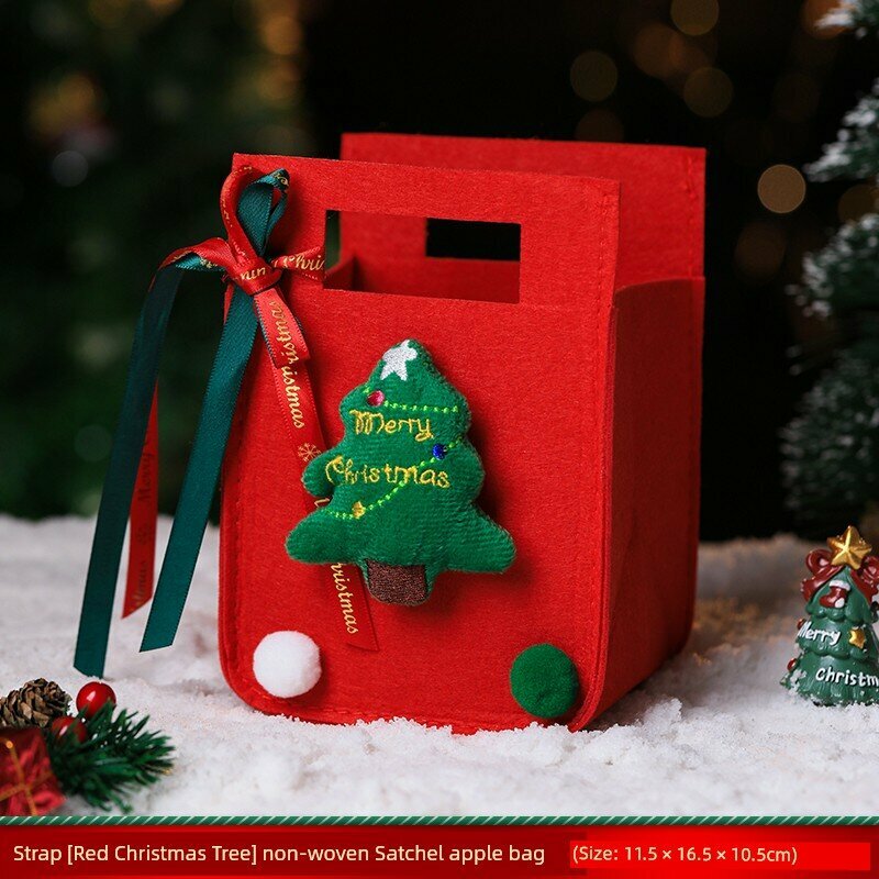 Подарочный пакет на Рождество, подарочная коробка для яблок на Сочельник, небольшой подарок для детей, пакет для