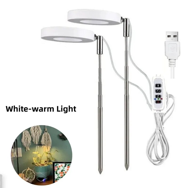 Светодиодный светильник для выращивания растений, лампа полного спектра для выращивания комнатных растений с автоматическим таймером, USB-фитолампа, лампа для выращивания растений Greenhousse