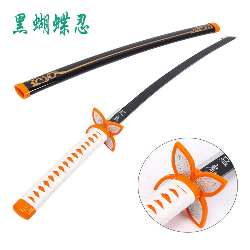 Меч для косплея Demon Slayer, оружие Камадо Танджиро, Зеницу, Иноске, бабочка, ниндзя, детский бамбуковый деревянный неострый меч