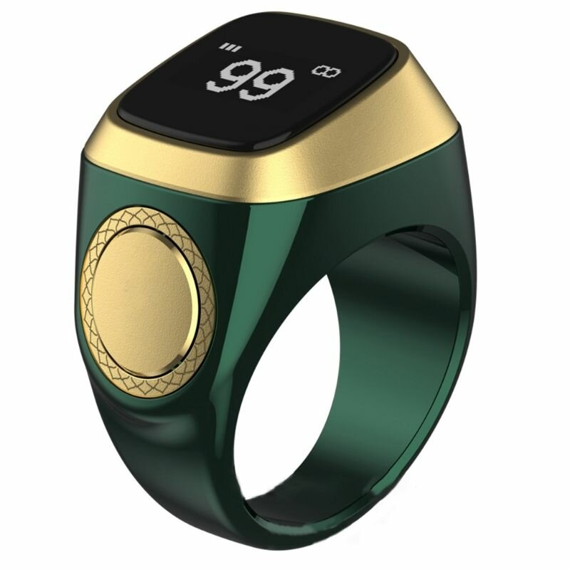 Смарт-кольцо для счетчика мусульманских бусин 18 мм-Зеленый