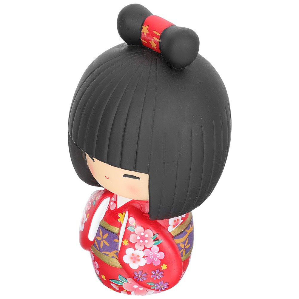 Фигурка японской куклы в кимоно из смолы