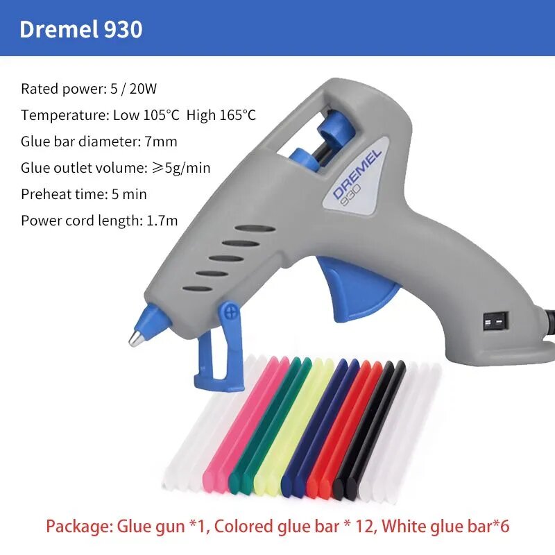 Dremel 930 105-165 по Цельсию Пистолет для горячего клея