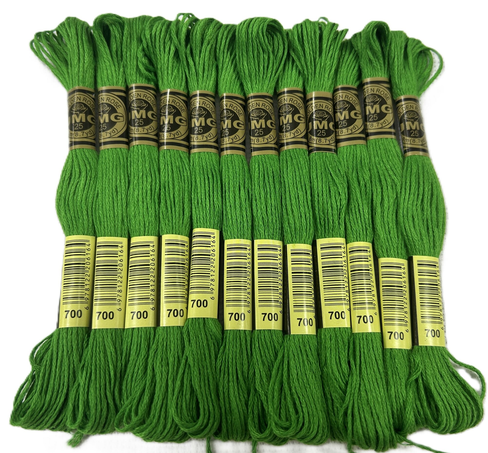 Нитки для вышивания JMC мулине (150-3866) 100% полиэфир 12 штук x 8 м