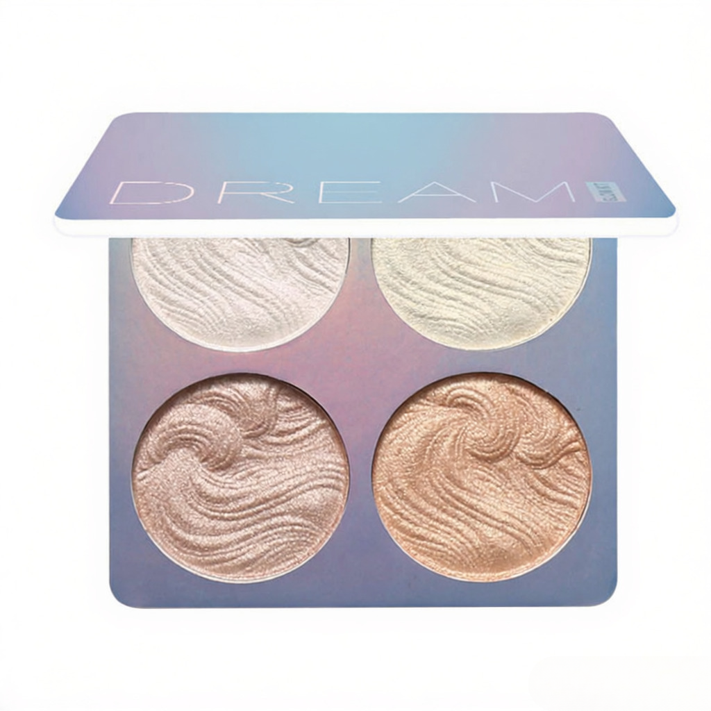 4-в-1 Палитра Пудры-хайлайтера, Палитра Пудры-иллюминатора, Пудра-хайлайтер, Печёная, Водонепроницаемая, Долговечная, Пудра для Контура Лица, Цвет: 01 / 02 / 03 / 04 (Выбор), Размер Упаковки: 9.3*9.3*1.5см / 3.66*3.66*0.6дюйма, Вес Упаковки: 50г / 1.73