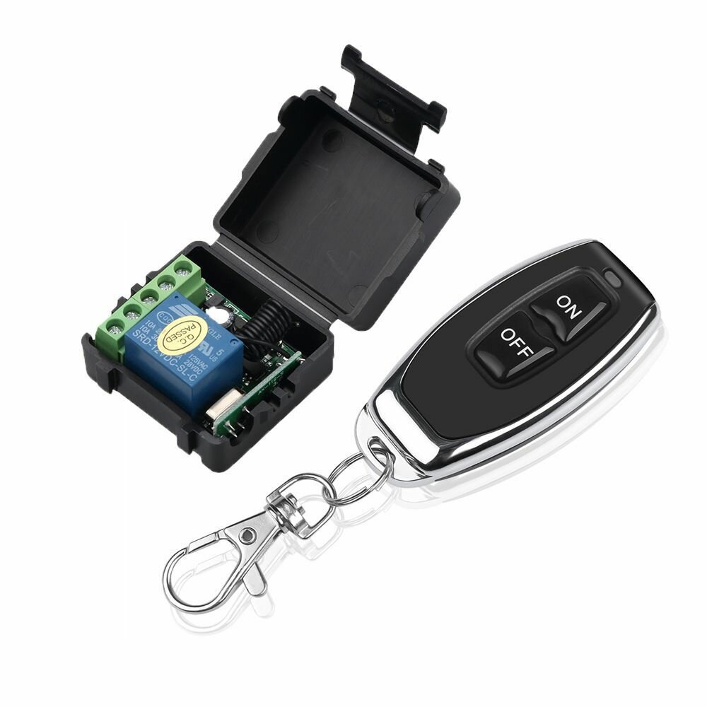 Одноканальное реле радиоуправления 12 В 433 МГц + беспроводной пульт дистанционного управления