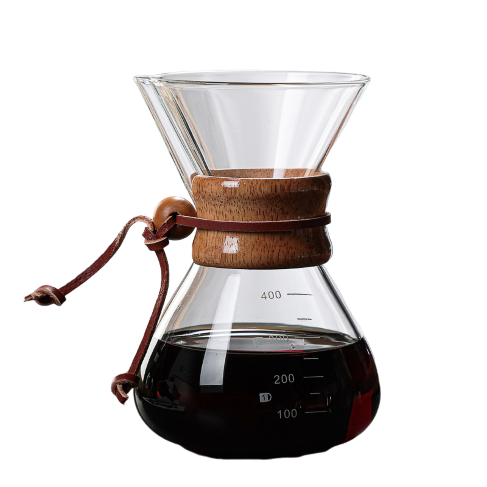 Кофейник стеклянный для заваривания вручную из высокоборосиликатного стекла, горькоустойчивый, ковш для раздачи, 800 мл, стеклянный кофейник, 1 шт.