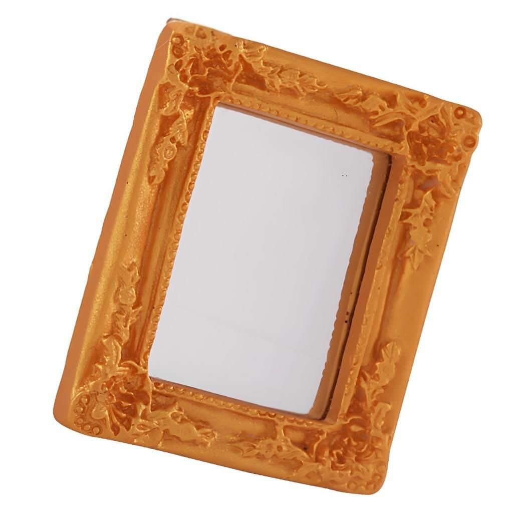 Классическое миниатюрное зеркало для кукольного дома, сценарный декор, - Желтое зеркало