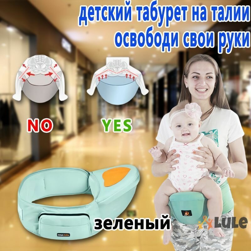 Детский табурет на талии, многофункциональный стульчик для сидения, ребенок держит артефакт спереди и сзади, светильник двойного назначения, четырехсезонная детская переноска