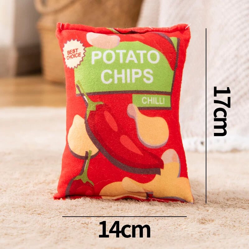 Красные картофельные чипсы хрустящие закуски для домашних животных, пакет 100 г, вкусные хрустящие картофельные чипсы