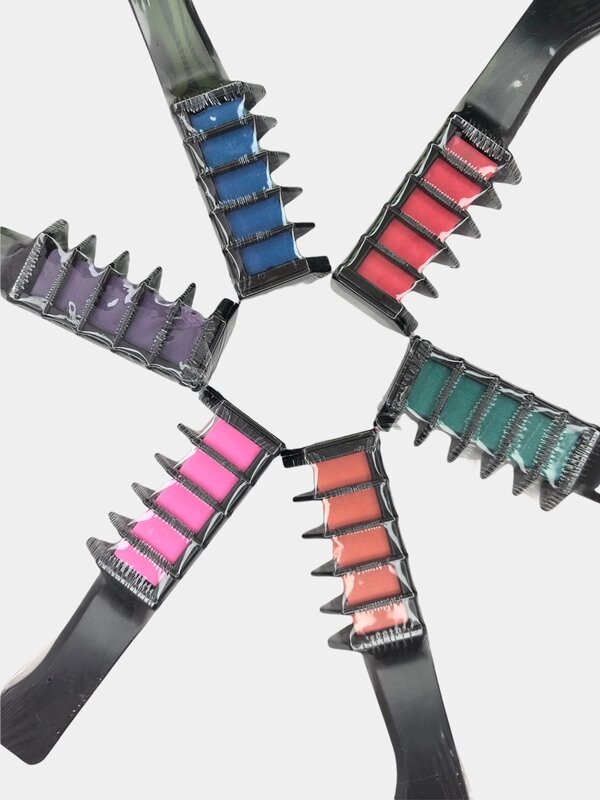 Мини-расческа с цветными мелками для волос