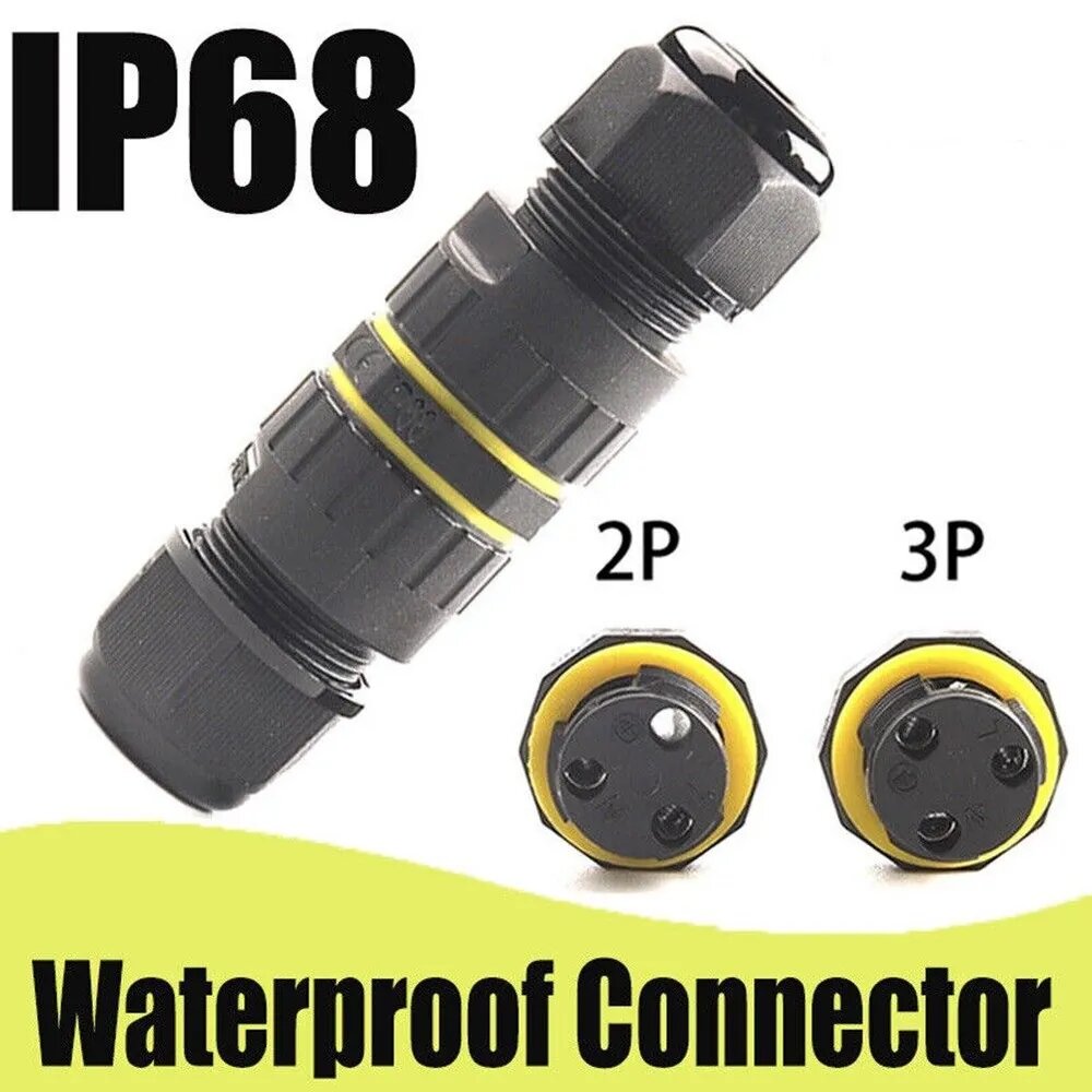 IP68 Водонепроницаемый электрический кабельный разъём 2/3 контакта для улицы, до 4 м глубины, 400 В, 24 А