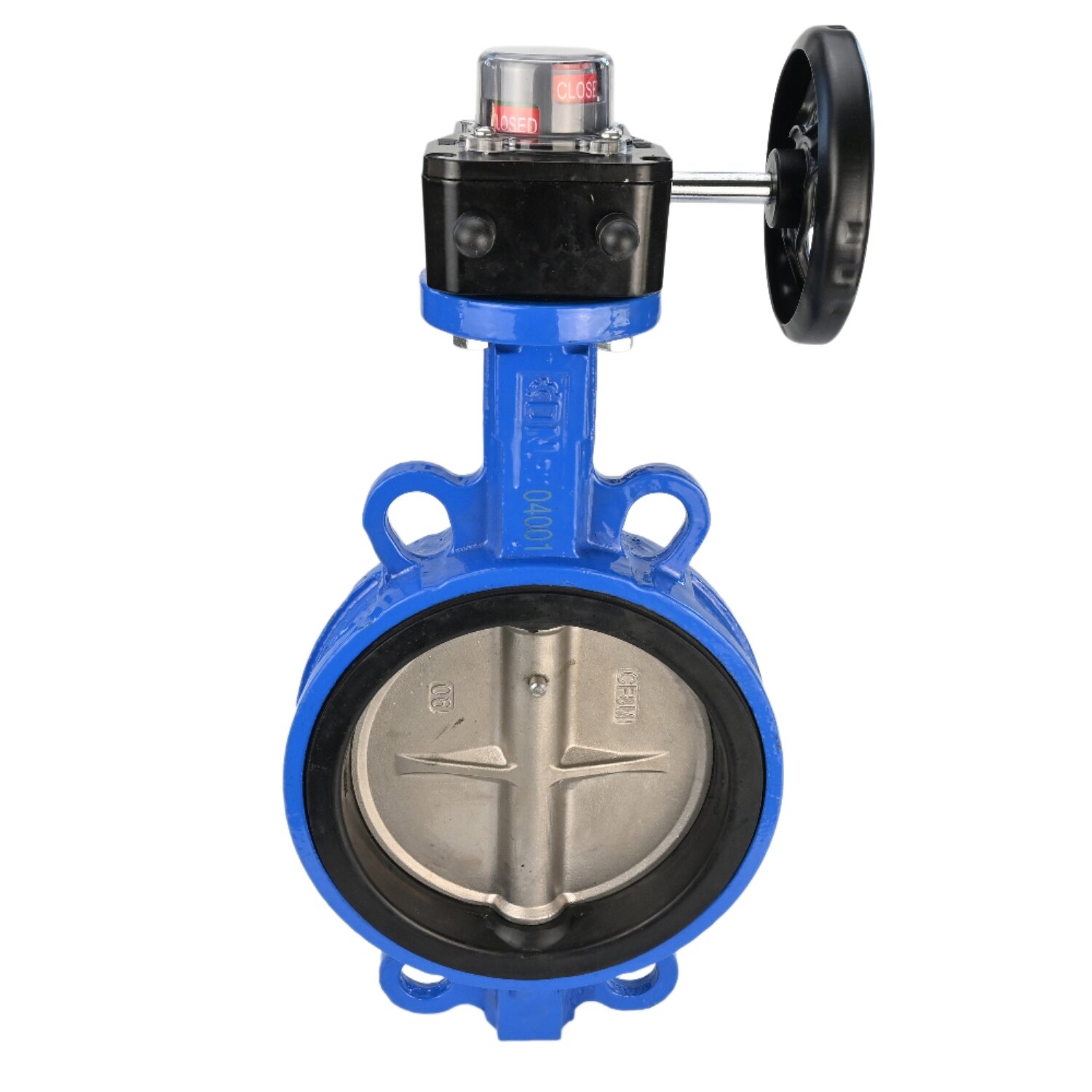 Затвор дисковый поворотный DN.ru GGG50-316L-EPDM Ду40 Ру16 с редуктором HGB-1
