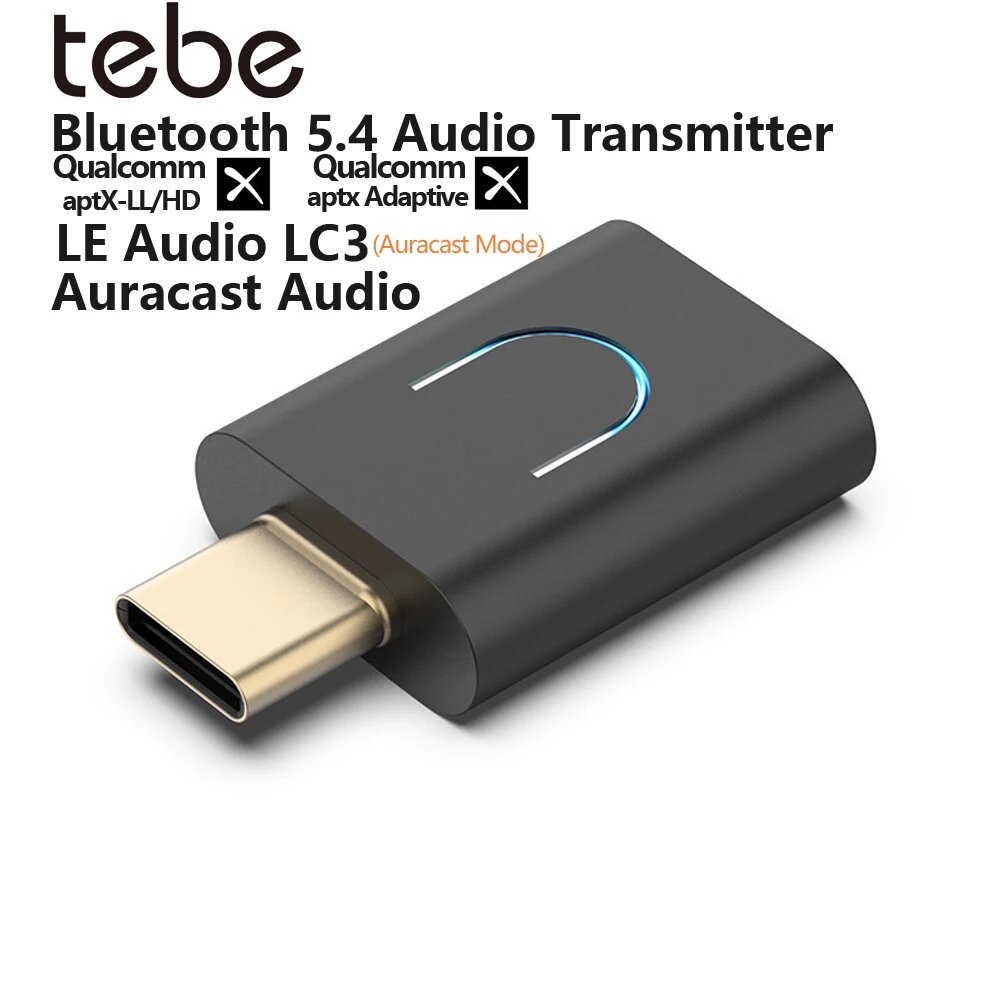 Беспроводной аудиоадаптер Tebe LE Audio Bluetooth 5.4