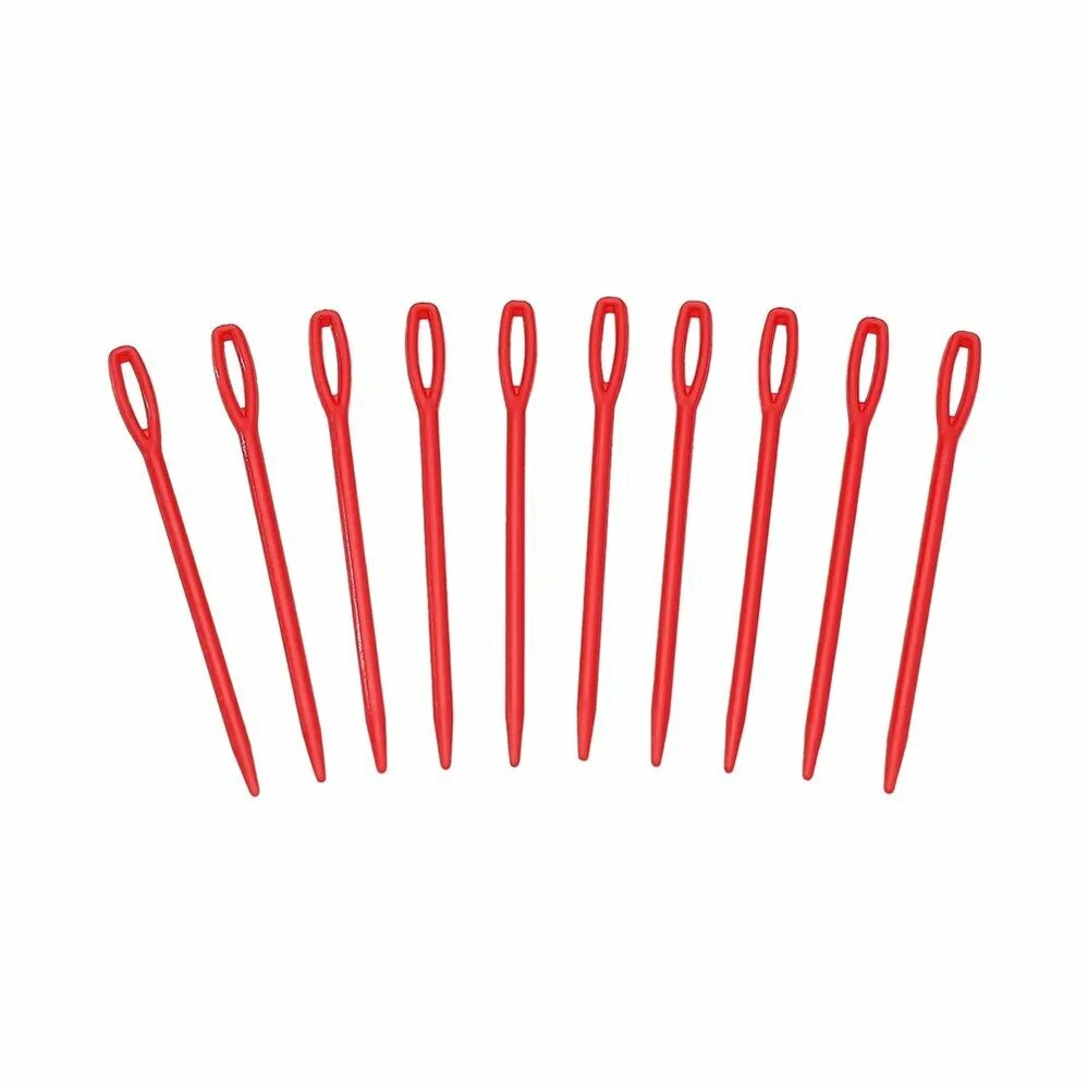 Пластиковые иглы для вязания, сшивания шерсти и пряжи длина 5.5см , пластмассовые иглы для вязаных изделий 10шт,