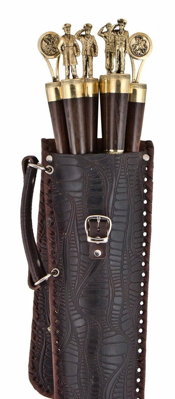 Набор шампуров "Защитники" (6 пр.) в колчане (современная армия) ШКЗ-06