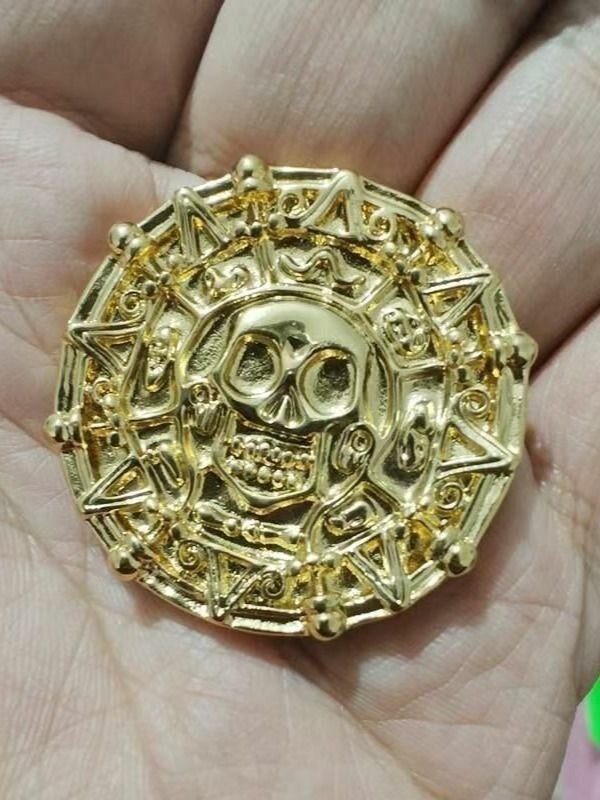 Золотой дублон пиратская монета Пираты Карибского моря Гарантия качества