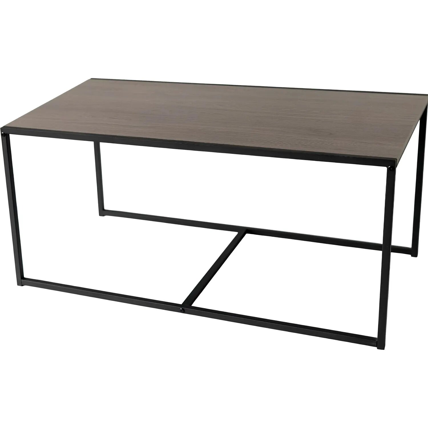 Стол журнальный TI_Комус Онега-1 1190x640x555 мет чер/ЛДСП ясень анкор темн