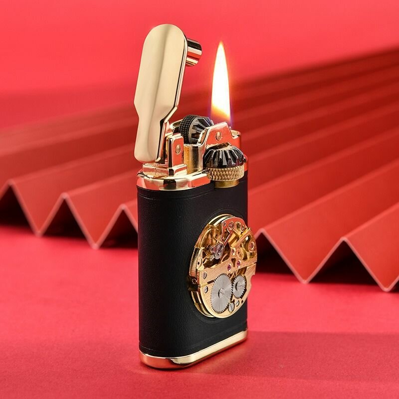 Зажигалка бензиновая кремниевая в подарочном упаковке . без заправки