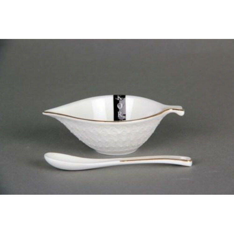 Икорница фарфор 11СМ снежная королева коралл