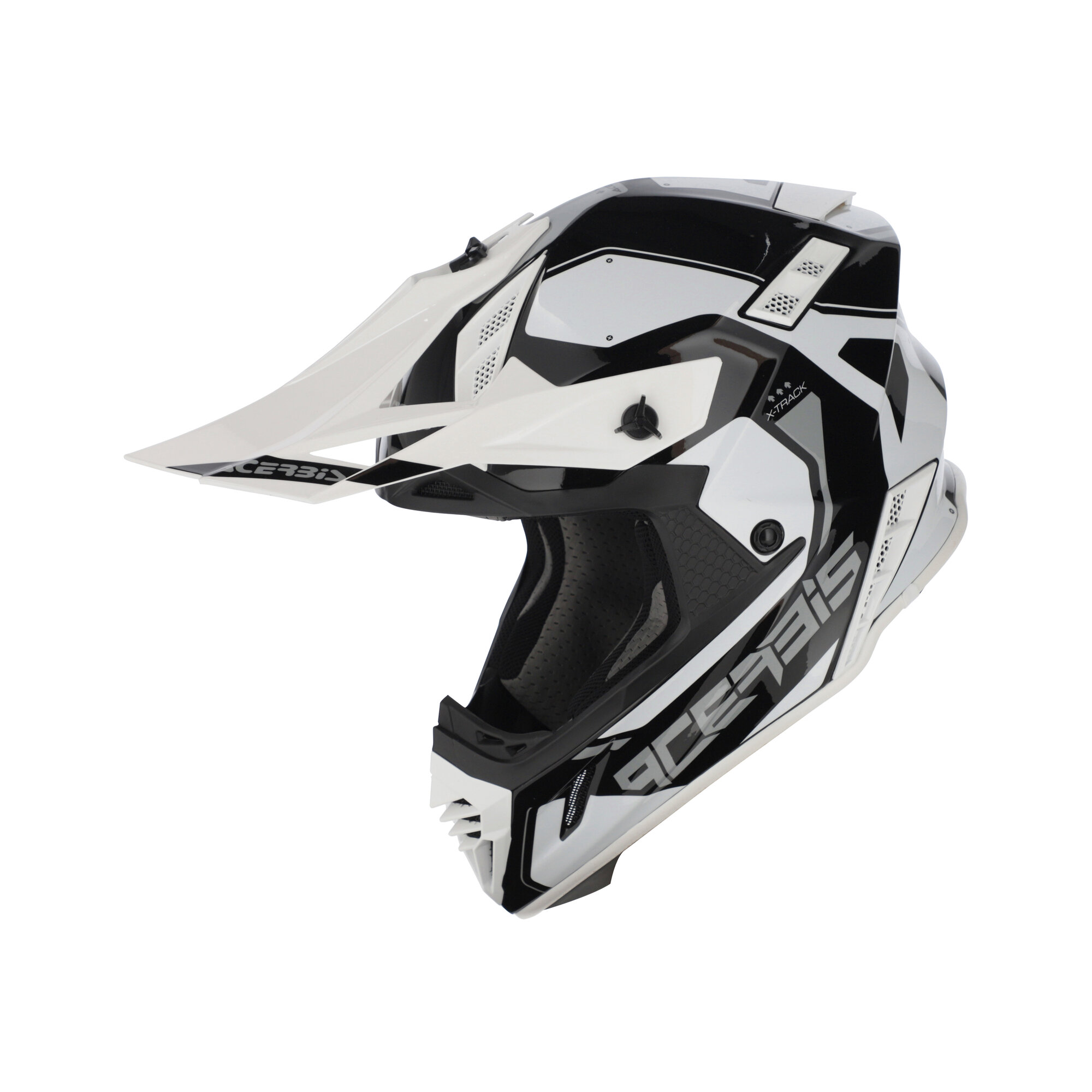 Шлем Acerbis X-TRACK 22-06 black/white/grey глянцевый M