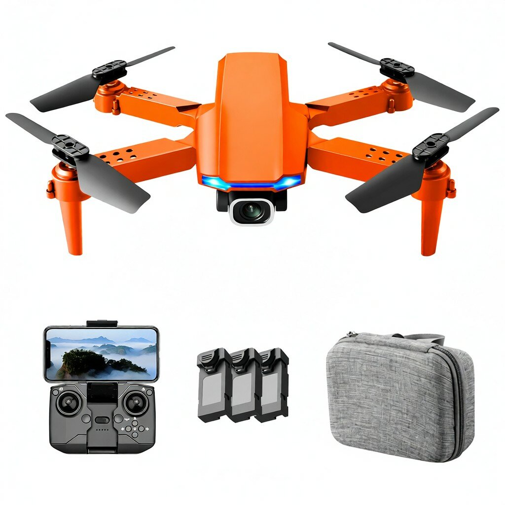 Дрон YLR/C S65 RC с камерой 4K квадрокоптер RC с функцией траекторного полета, контроль жестов, пакет с сумкой для хранения, 3 батарейки, моторы с щетками, частота 2.4Ghz, батарейка 3.7V 650mAh, время заряда 40мин, время полета 10-12мин, дальность