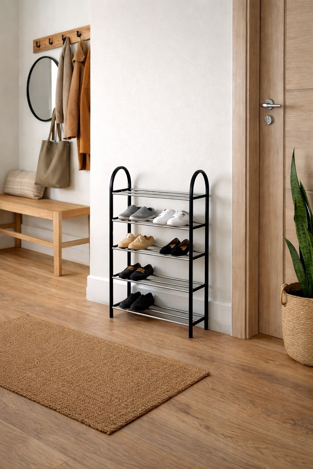 Подставка для обуви 5-ярусная, материал: пластик, металл/обувница