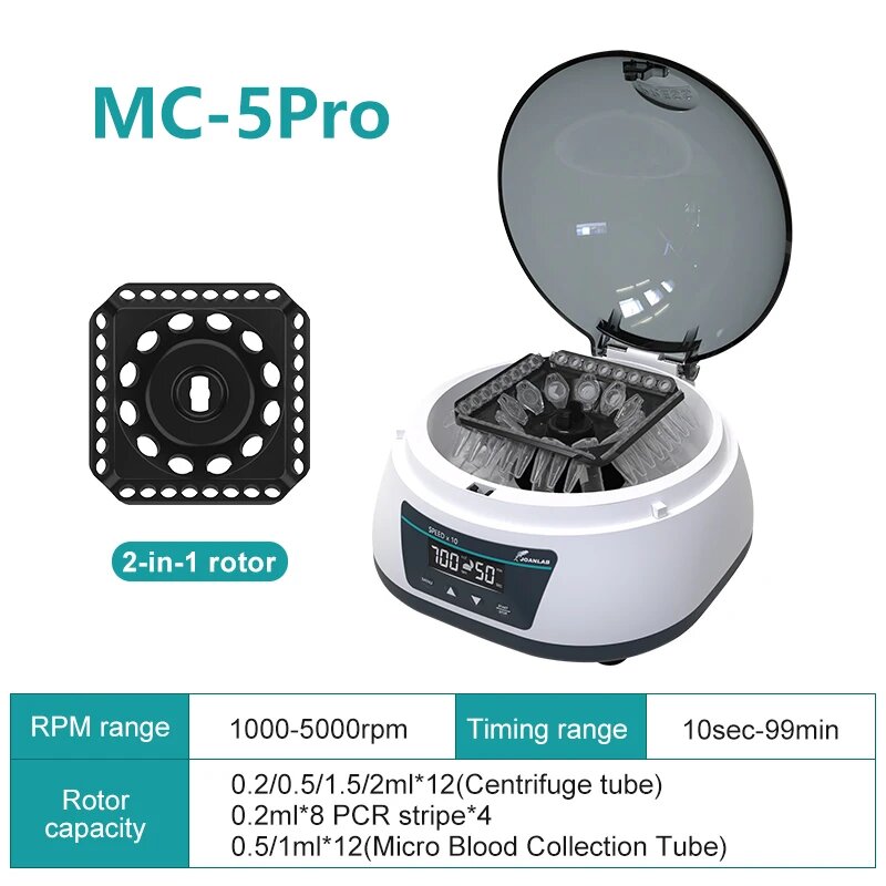 Центрифуга лабораторная JOANLAB MC-5Pro, 5000rpm, EU Plug