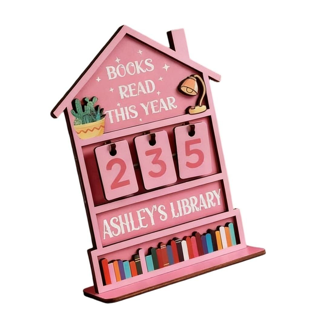 Трекеры для учёта страниц чтения в школе и библиотеке, Розовый