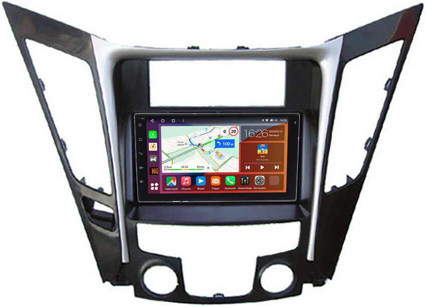 Штатная магнитола Hyundai Sonata VI (YF) 2009-2014 Canbox H-Line 4479-RP-HDSND-184 Android 10 (4G-SIM, 8/128, DSP, QLed)