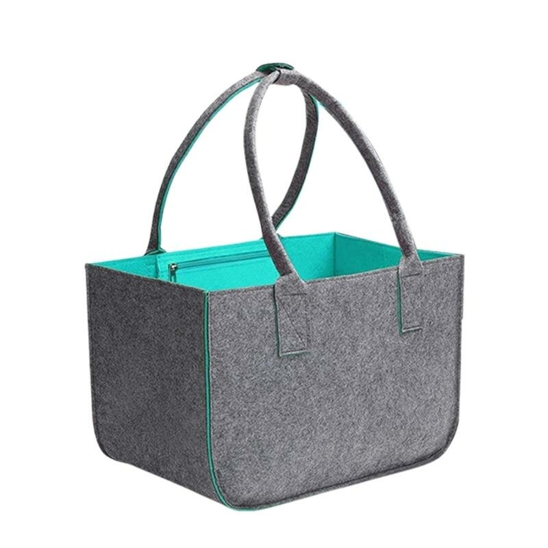 Складная фетровая сумка-шоппер, Синий