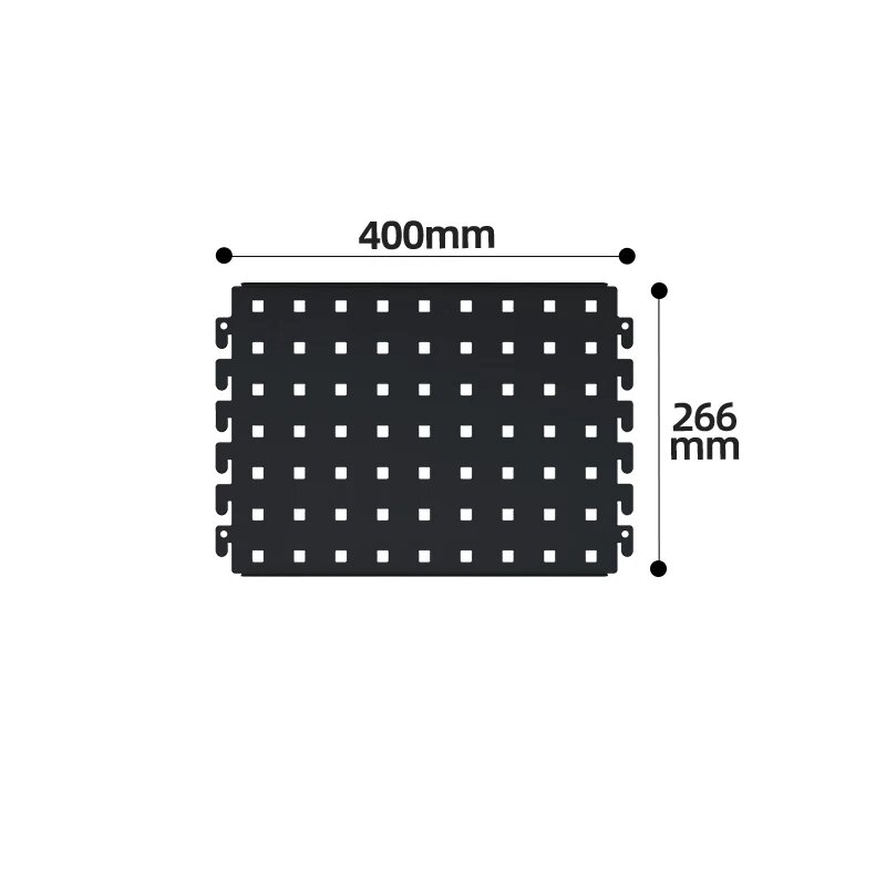Черная панель 400 мм с отверстиями для крепления на стену, совместимая с системами полок Fengyang