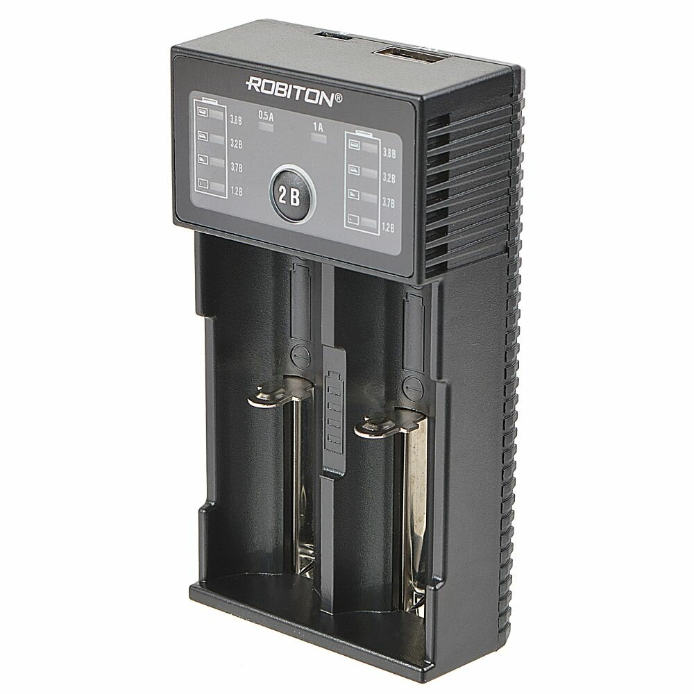 Зарядное устройство ROBITON MasterCharger 2B Plus универсальное для Ni-MH Ni-Cd Li-Ion 2 канала