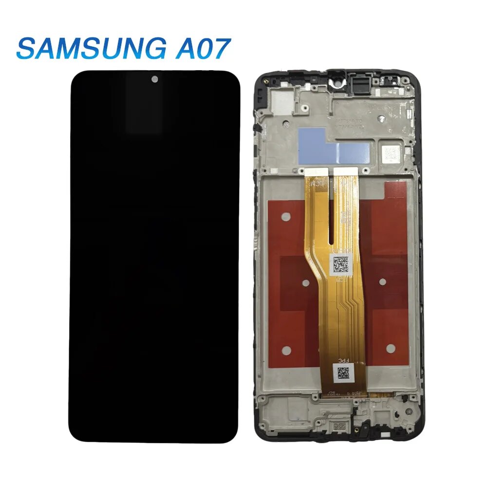 6,7 'для Samsung Galaxy A07 A075F ЖК-дисплей с цифровым преобразователем сенсорного экрана в сборе A075M A075B/DS, сменный компонент ЖК-модуля Black With Frame