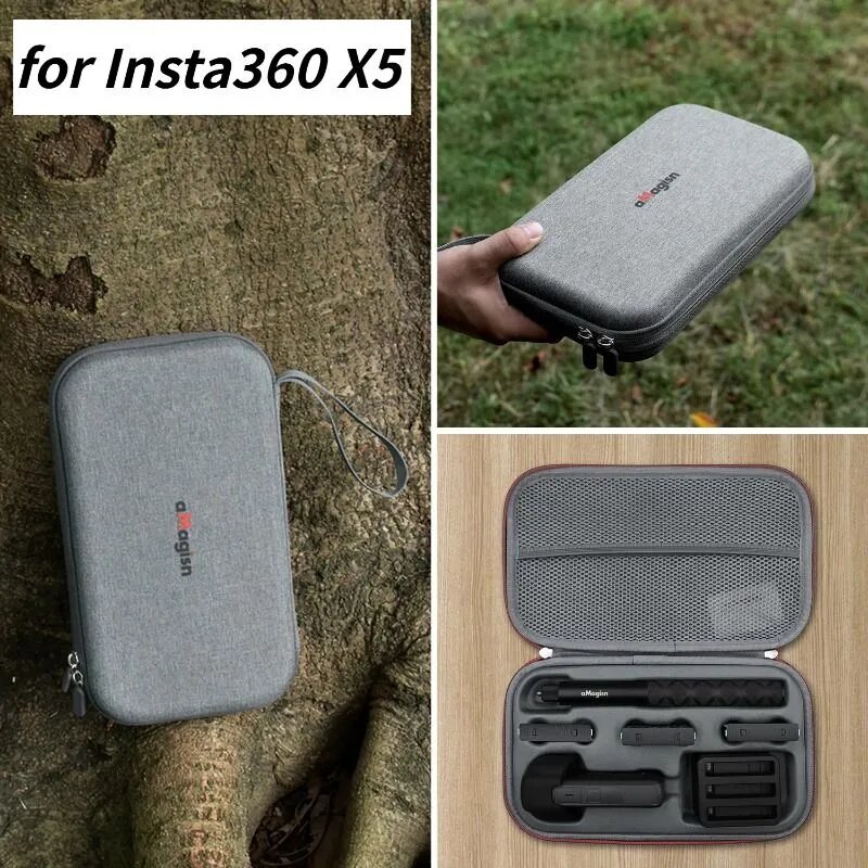 AMagisn Box для Insta360 X5, средняя сумка для хранения камеры, защищающая от царапин, чехол для Insta 360 X5, защитные аксессуары