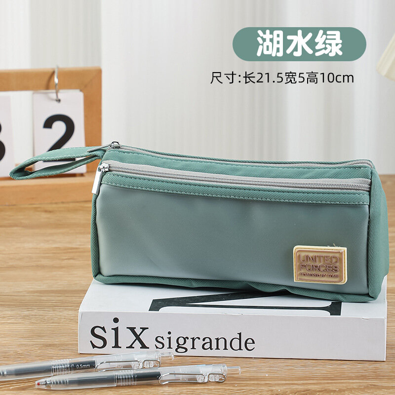 2026 Новейший Простой Лесной Стиль Прозрачный Треугольный Большой Пенал для Мужчин и Женщин, Новая Ручная Канцелярская Сумка, Большой Вместительный Пенал для Студентов, Универсальный