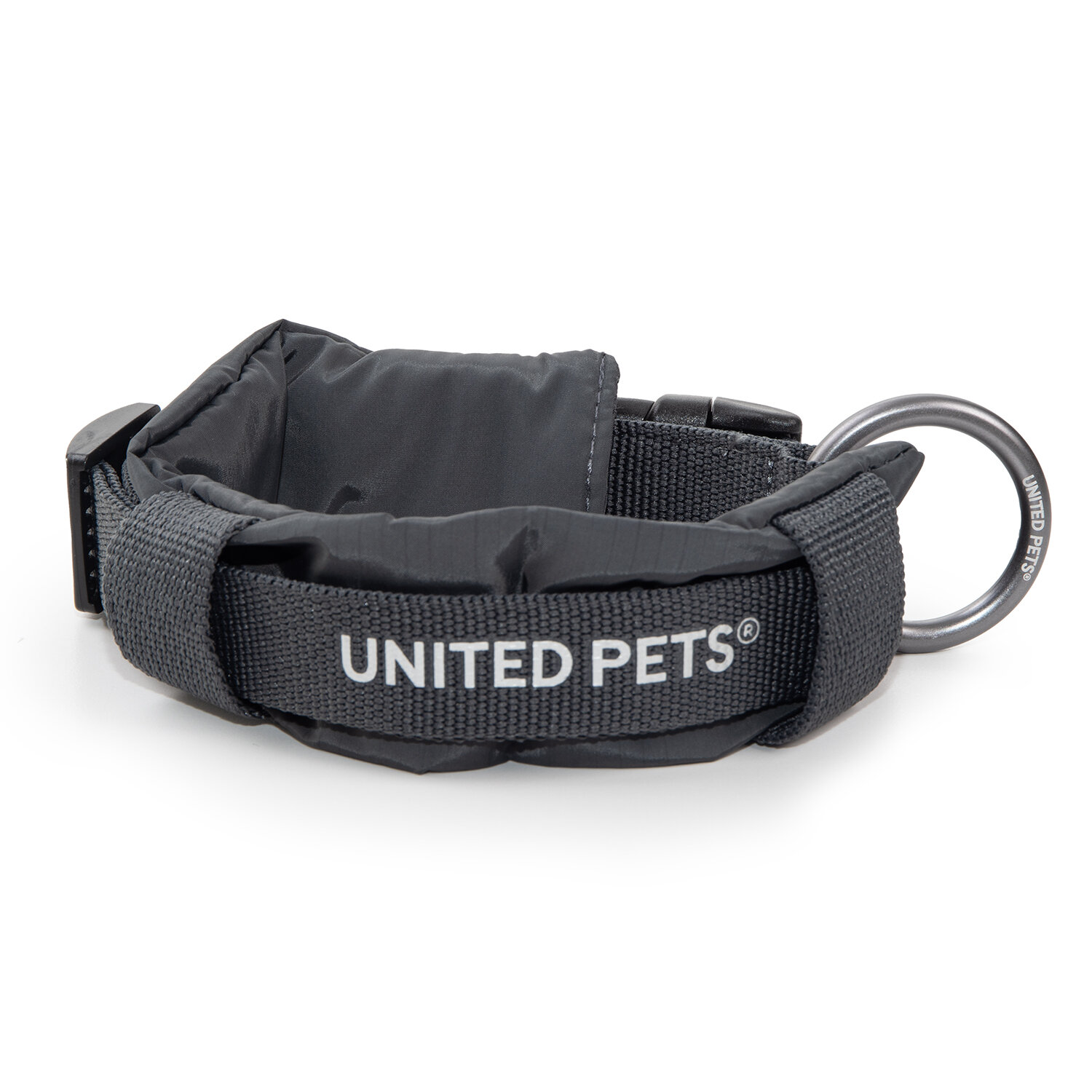 Ошейник United Pets с мягкой подкладкой для собак Citylife S 15 x 30-40 см черный VLT-UPCLC2411GR