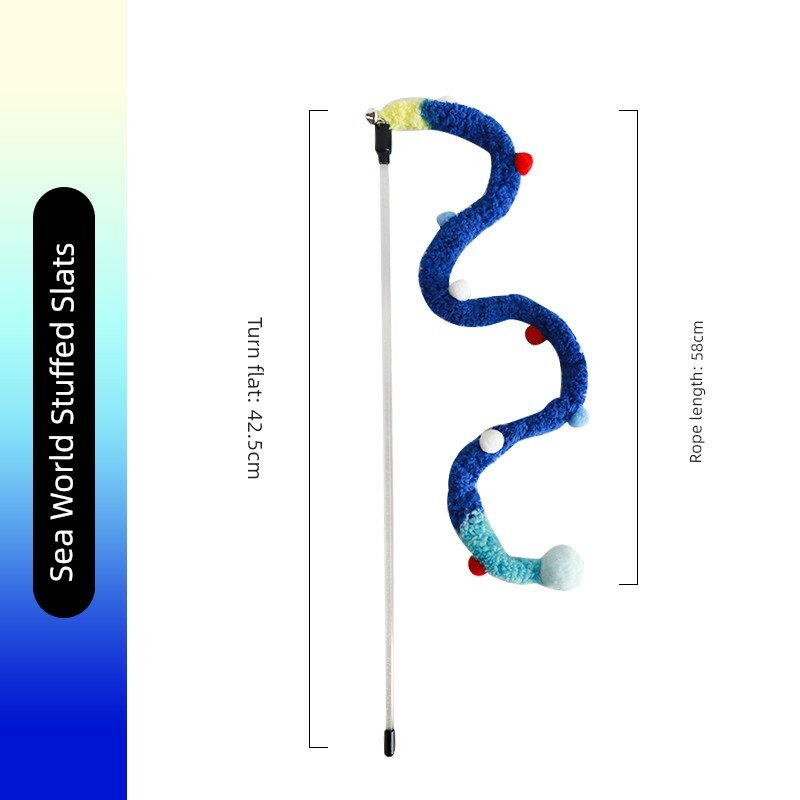 Petio Cat Забавная палочка Cat Забавная палочка Cat Забавная игрушка Кошачий колокольчик с перьями Интерактивная