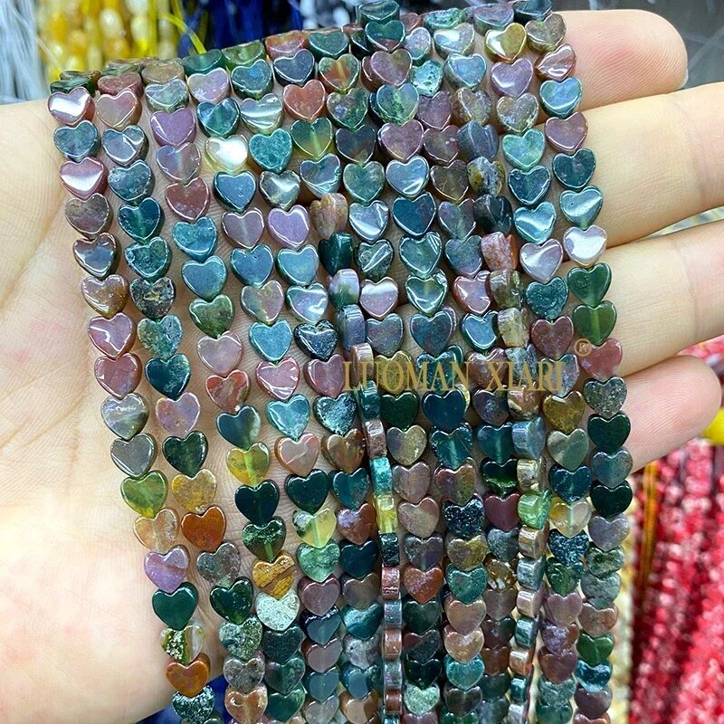 Аметистовые бусины LUOMAN XIARI 6 мм 6mm 66-68pcs, India agate