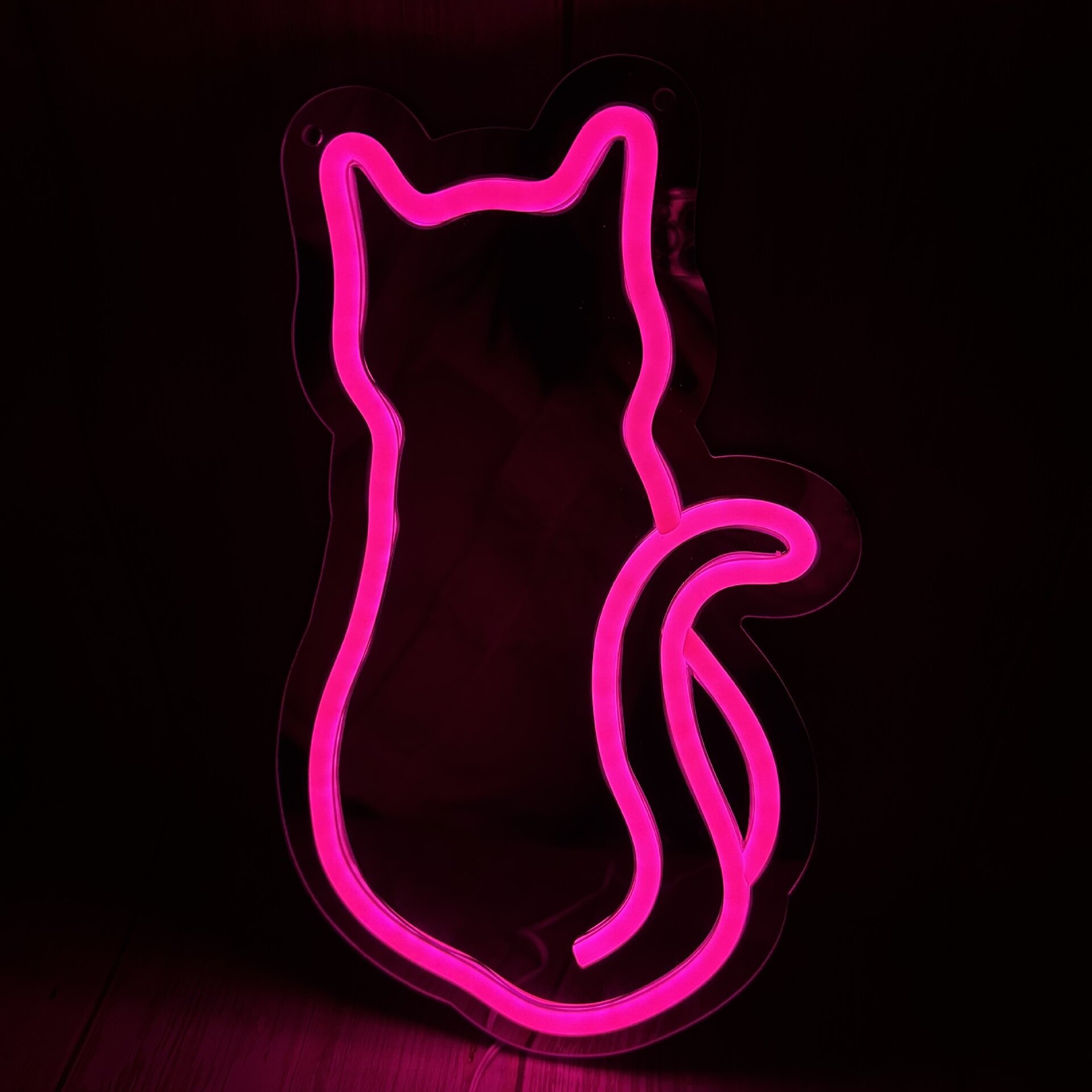 Светодиодный неоновый свет, креативная лампа в виде кошки, атмосферный свет, декор для комнаты, ночник, подарок, декоративный свет