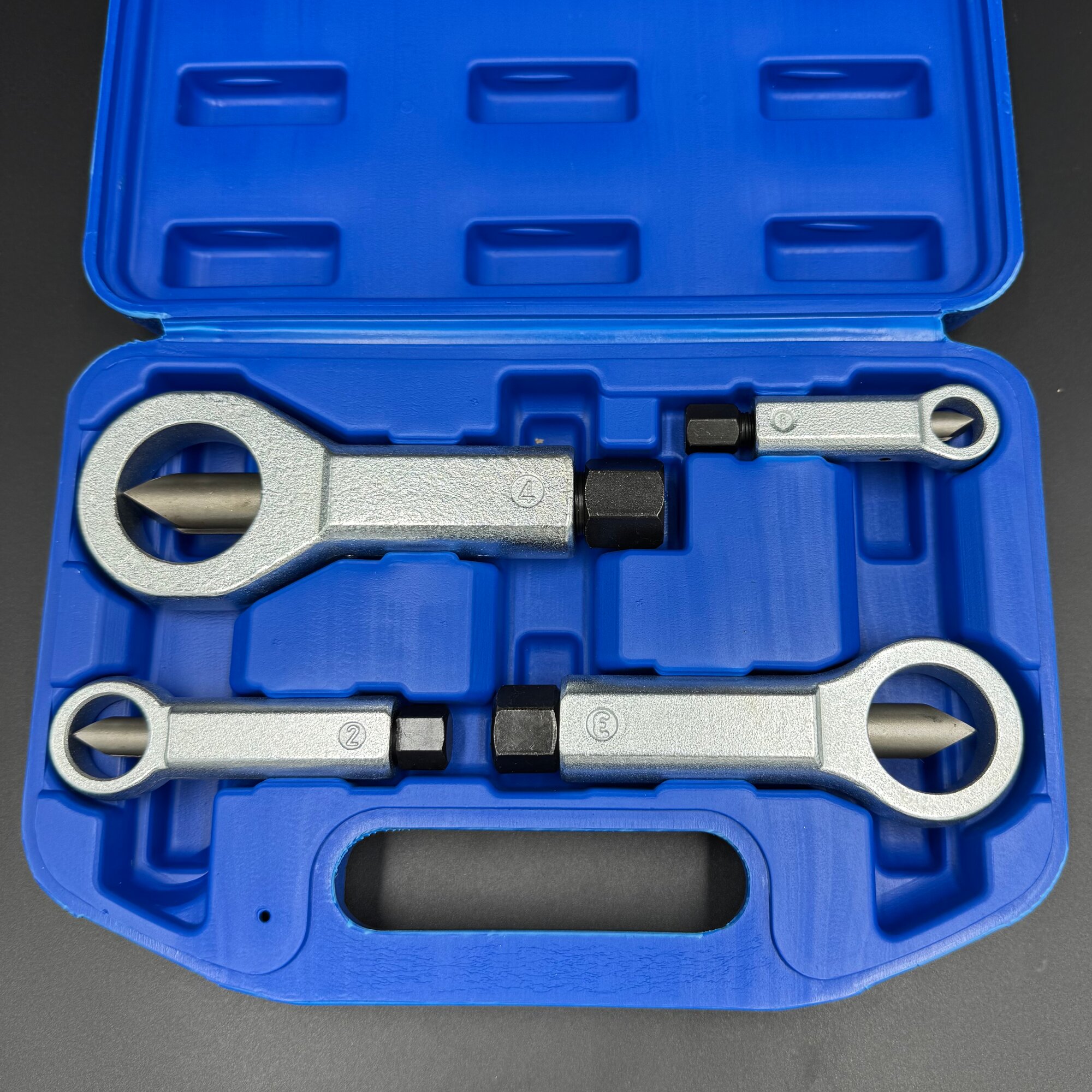 Набор - гайколом и гайкорез универсальный усиленный 4шт в кейсе