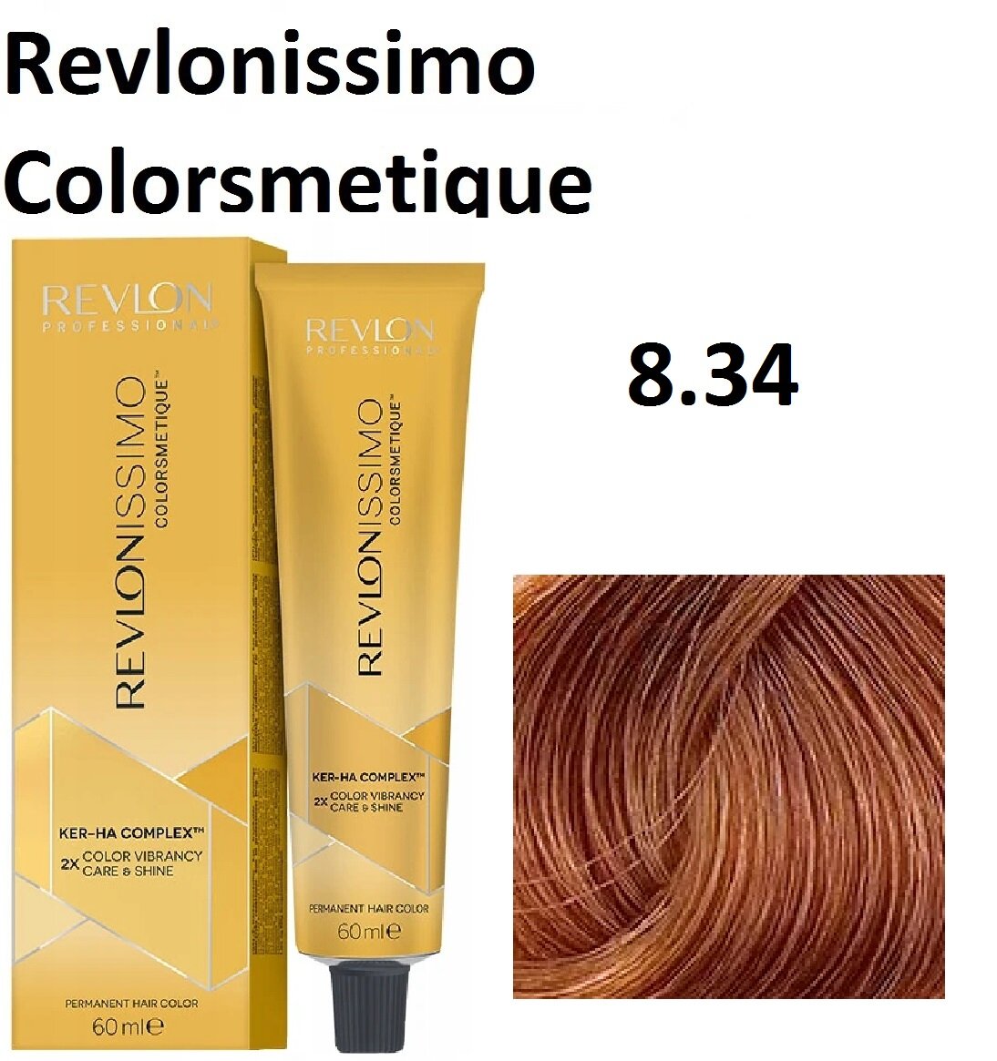 Revlon 8.31 Revlonissimo Colorsmetique Краска для волос светлый блондин золотисто-пепельный 60 мл