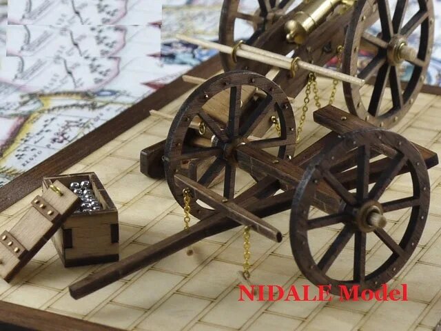 Деревянный конструктор модели полевой пушки Наполеона NIDALE 1/45