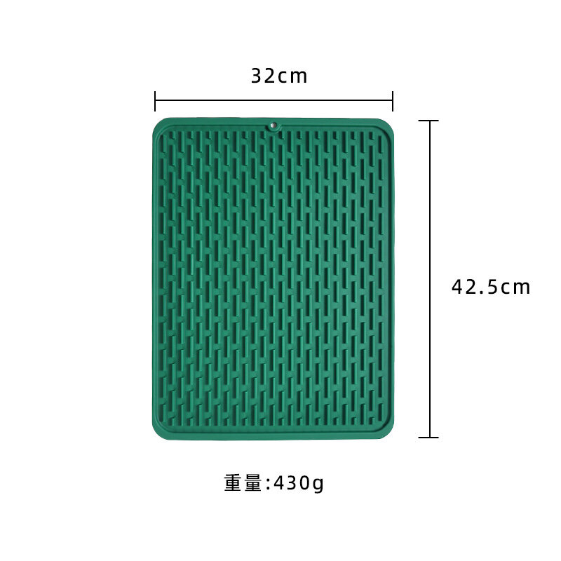 Квадратный силиконовый коврик для кухни, защита столешницы, антиожоговый, теплоизоляционный коврик, для сушки посуды, антигрязевой силиконовый дренажный коврик